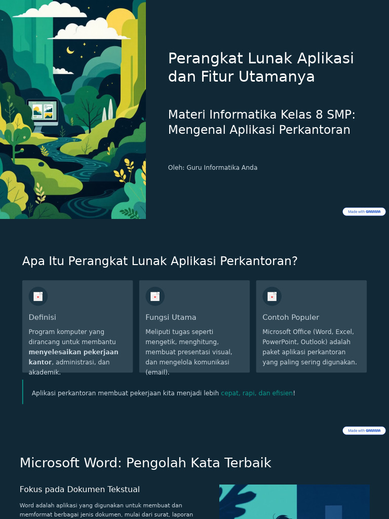 Perangkat Lunak Aplikasi Dan Fitur Utamanya | PDF