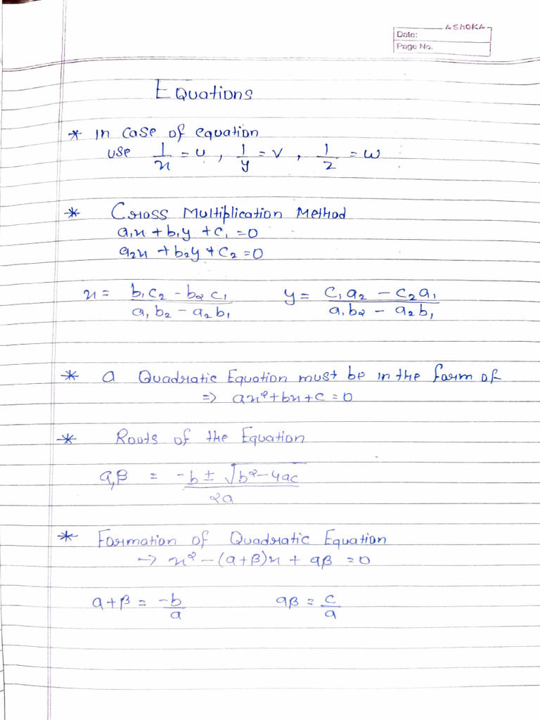 Equations | PDF