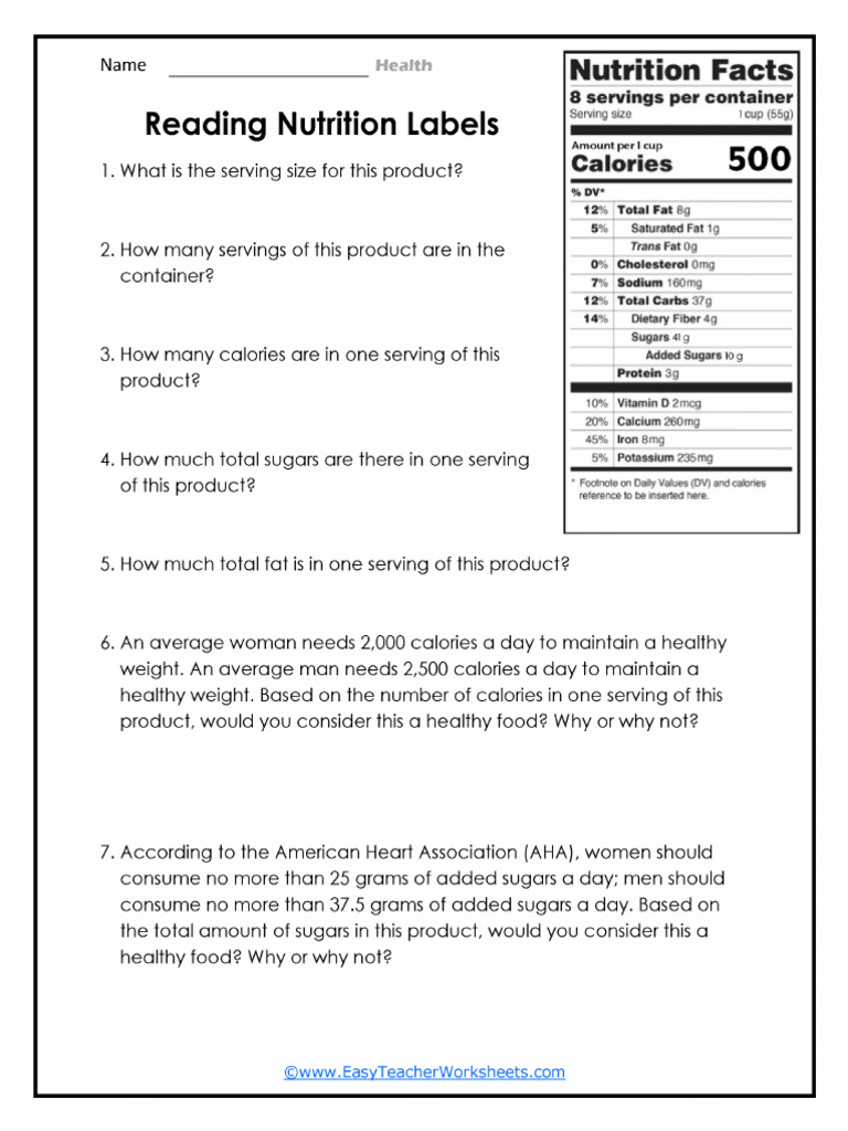 Food Labels | PDF