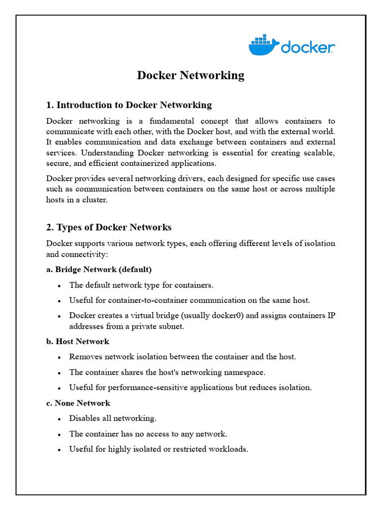 Docker Networking Scenario 1 1751298108 | PDF | Computer Network ...