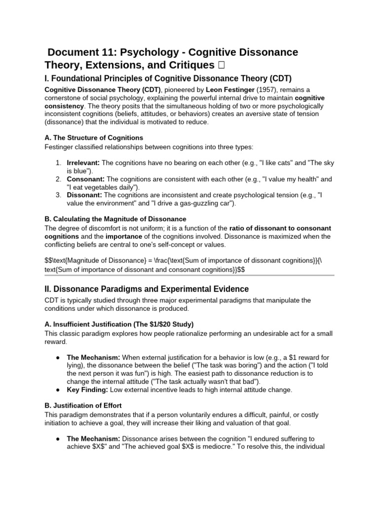 Document 11 - Psychology - Cognitive Dissonance Theory, Extensions, and ...