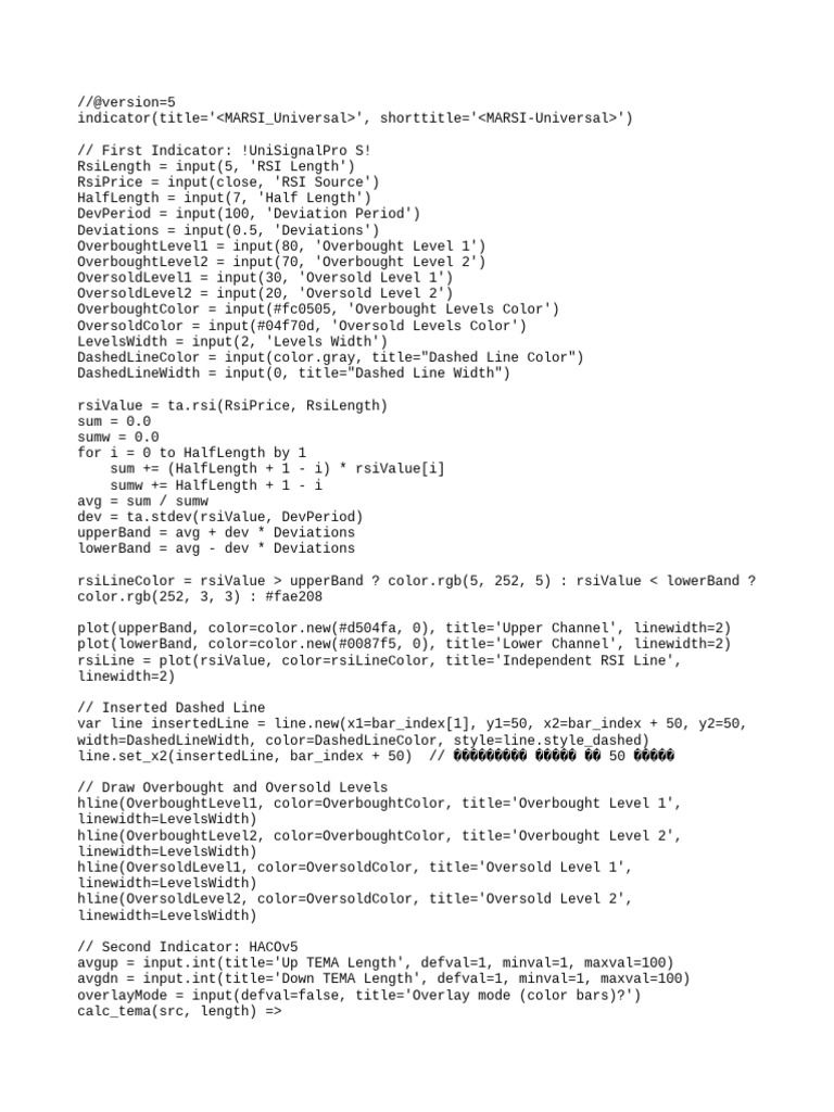 MARSI Universal | PDF
