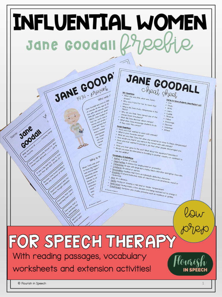 Jane Goodall: Influential Women | PDF | Chimpanzee | Vocabulary