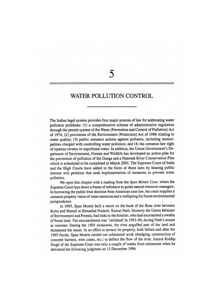 Water Pollution Env Law | PDF