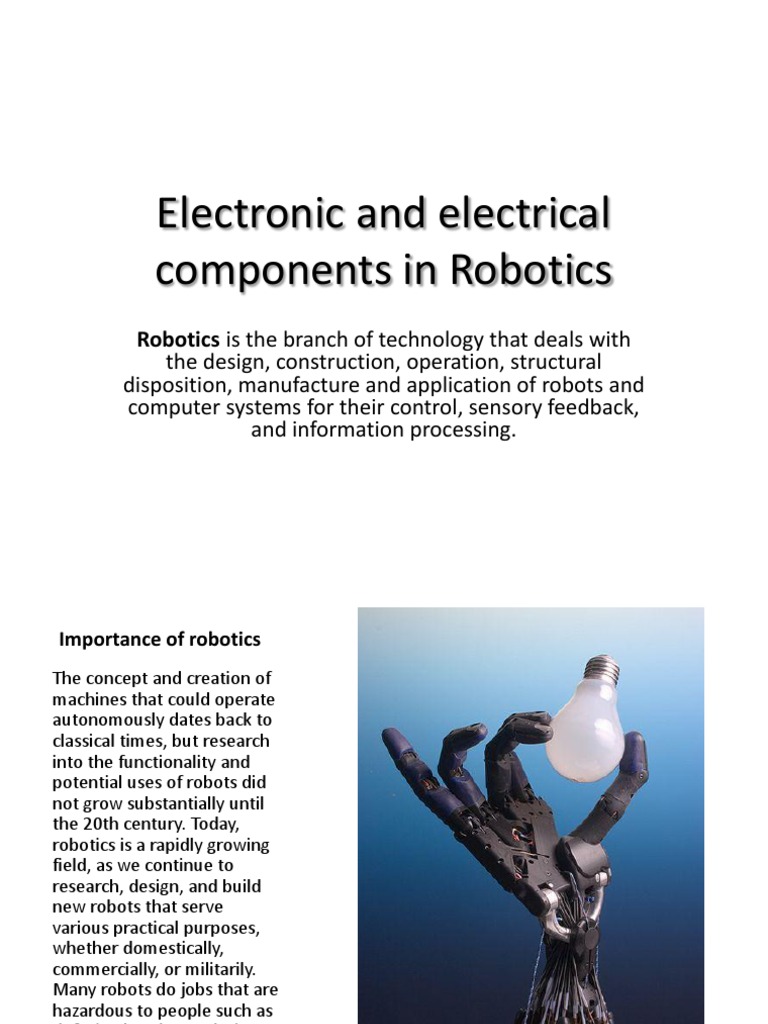 Electronic and Electrical Components in Robotics | PDF | Bipolar ...