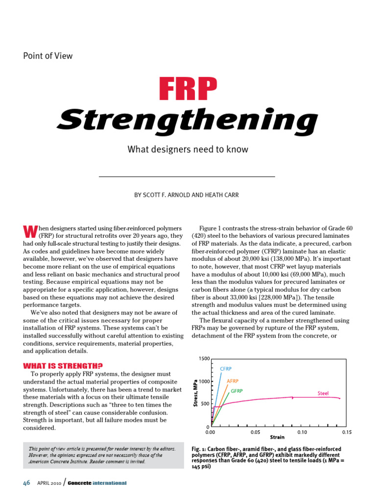 Essential Insights on FRP Design and Installation | PDF | Strength Of ...