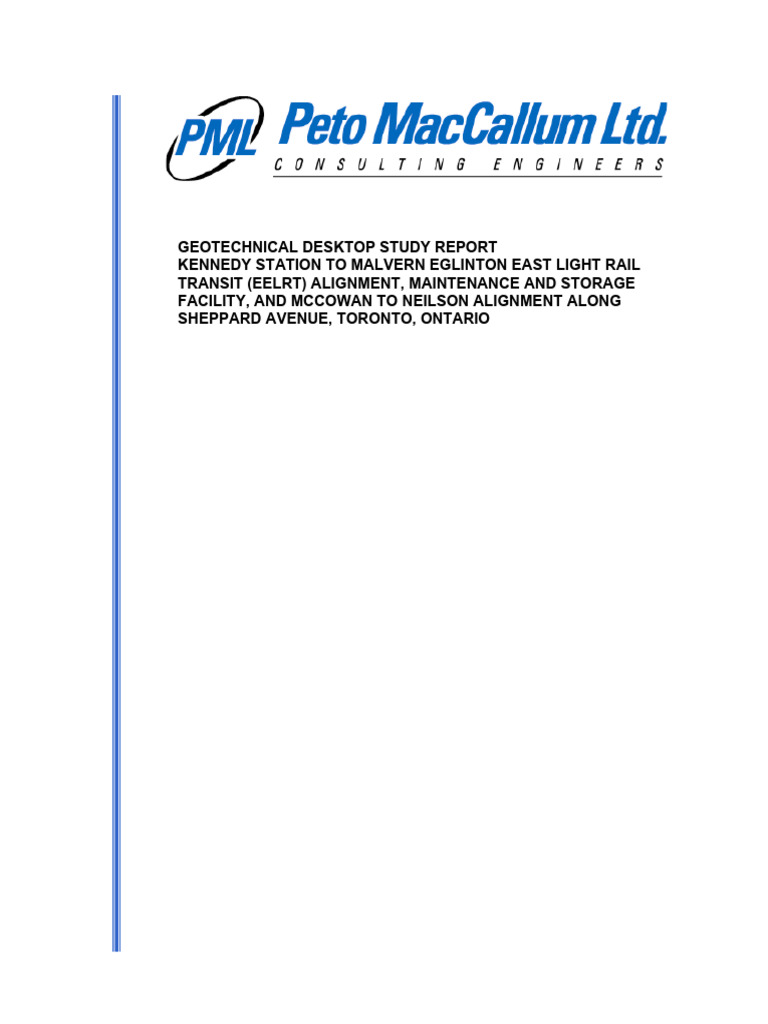 961f Geotechnical Desktop Study Report EELRT | PDF | Earth Sciences