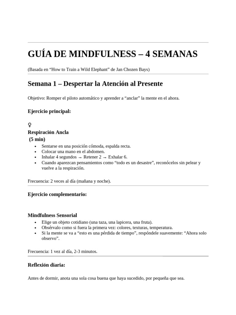 Guia Mindfullness | PDF | Pensamiento