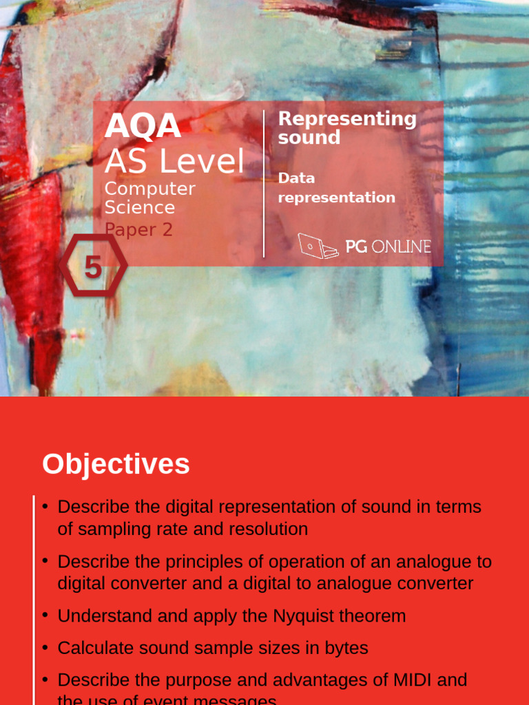 Data Representation Topic 5 Representing Sound | PDF | Sampling (Signal ...