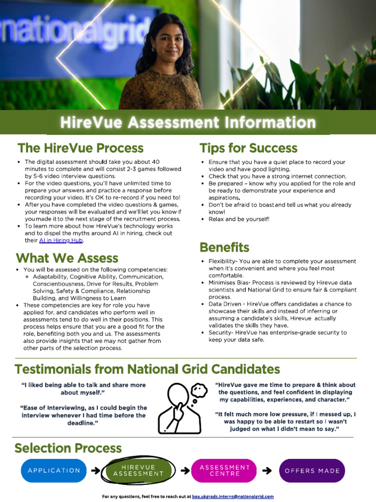 HireVue Assessment Inforamtion UK Grads & Students | PDF