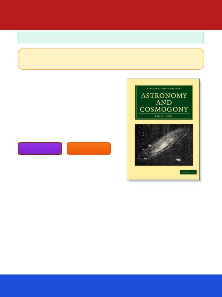 Astronomy and Cosmogony 2nd Edition James Jeans Ebook Reading Now ...