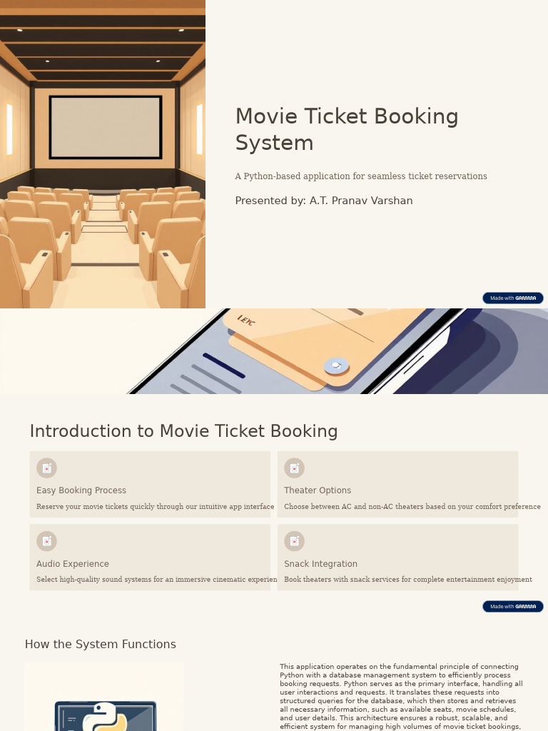 Movie Ticket Booking System | PDF | Databases | System