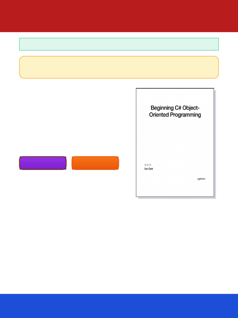 Beginning C Object Oriented Programming 1st Edition Dan Clark ebook ...