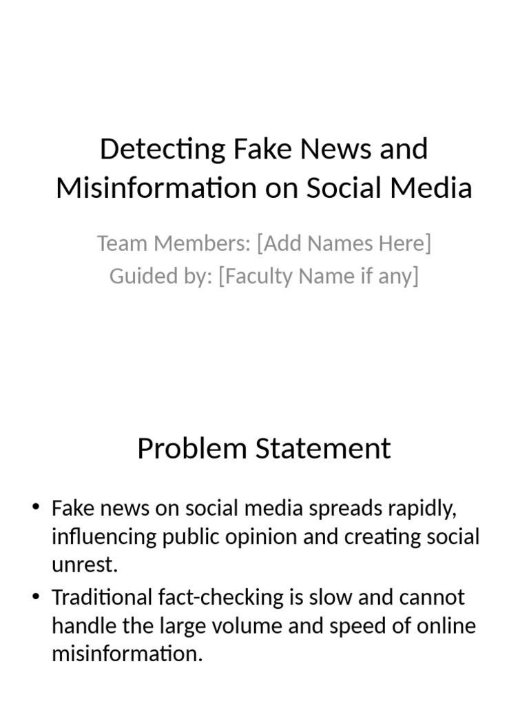 Improved Fake News Presentation | PDF | Machine Learning | Support ...