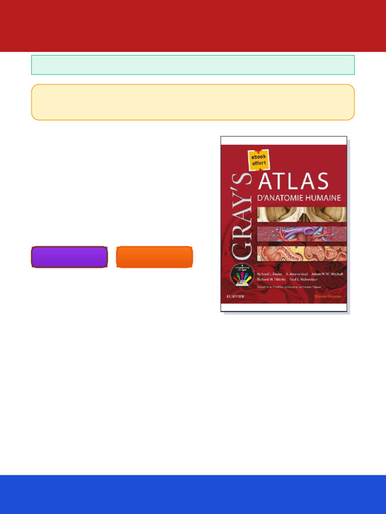 Gray's Atlas d'anatomie humaine Drake ebook long form ebook 2025 | PDF ...