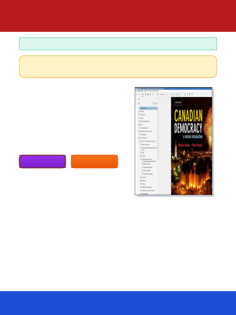 (Original PDF) Canadian Democracy A Concise Introduction Ebook ...