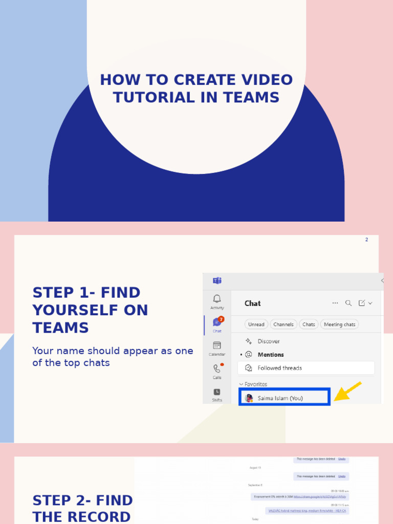 How To Create Video Tutorial in Teams | PDF