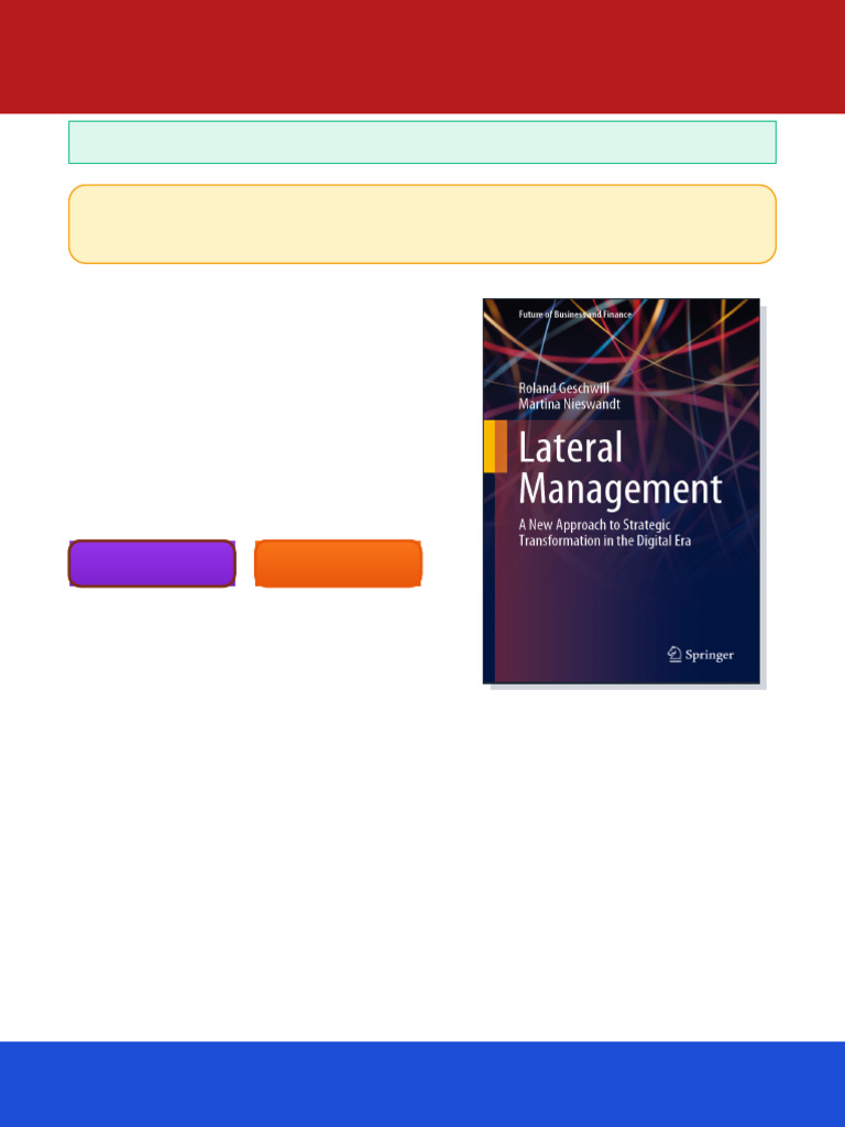 Lateral Management 1st Edition Roland Geschwill online ebook reading | PDF
