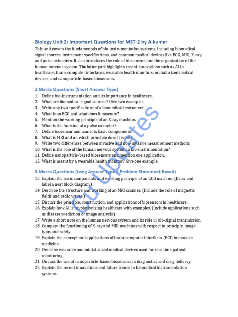 Bio Unit2 Imp | PDF