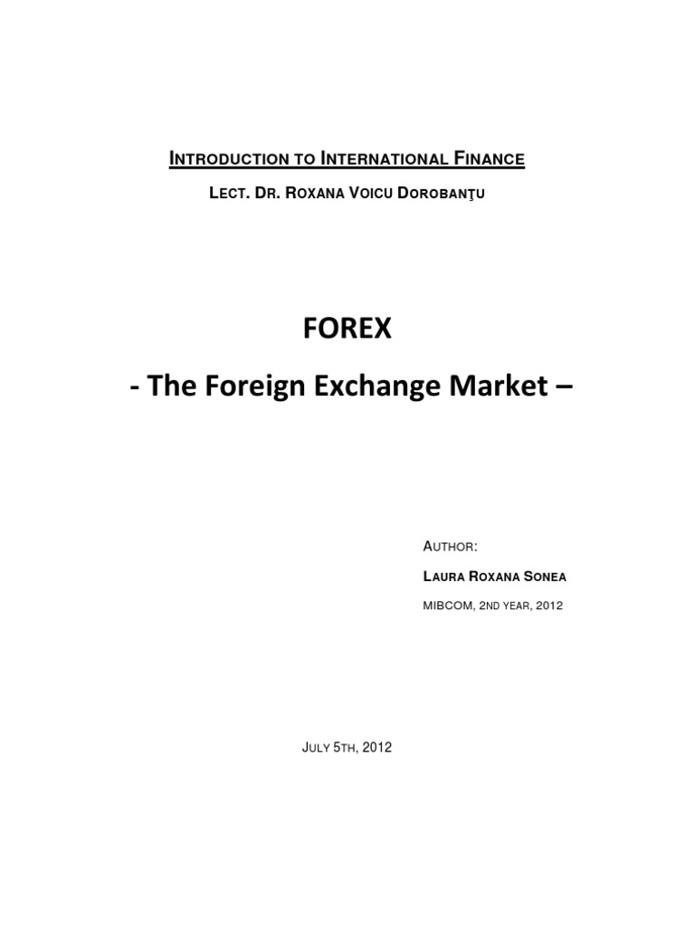 Forex - The Foreign Exchange Market - : L - D - R V D | PDF | Gold ...