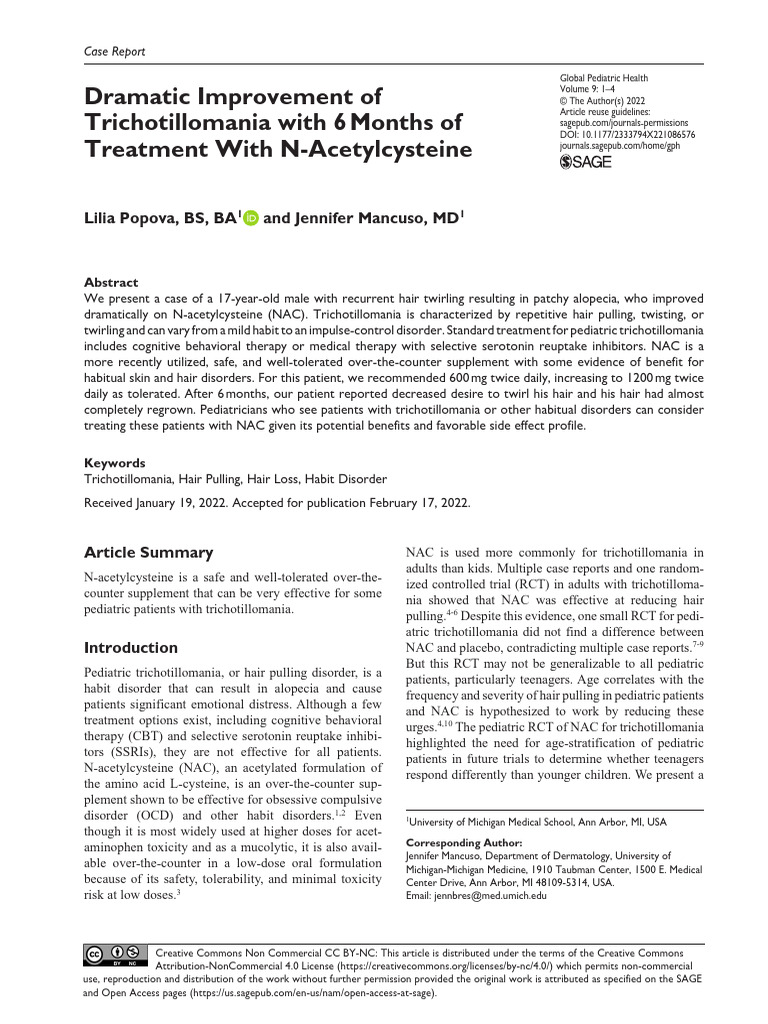 dramatic change in thricotilomania | PDF | Cognitive Behavioral Therapy ...