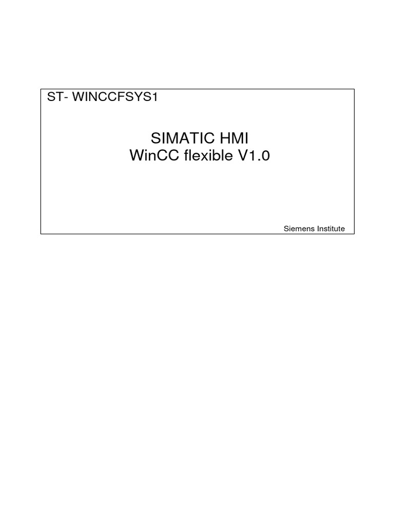 Formation WinCC flexible V1.0 - Aperçu Système | PDF | Microsoft ...