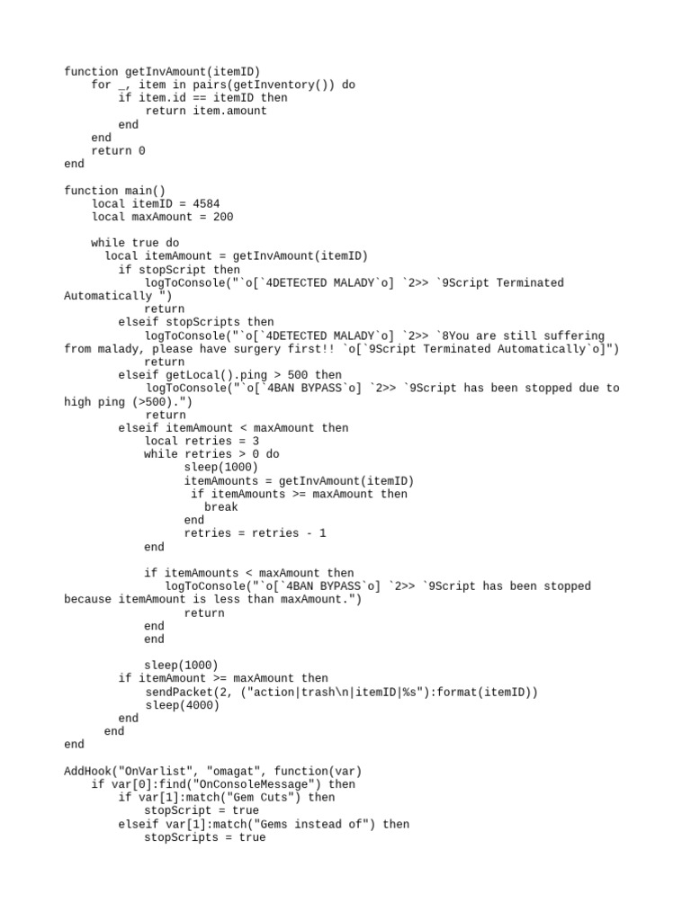 Inventory Management Script Logic | PDF