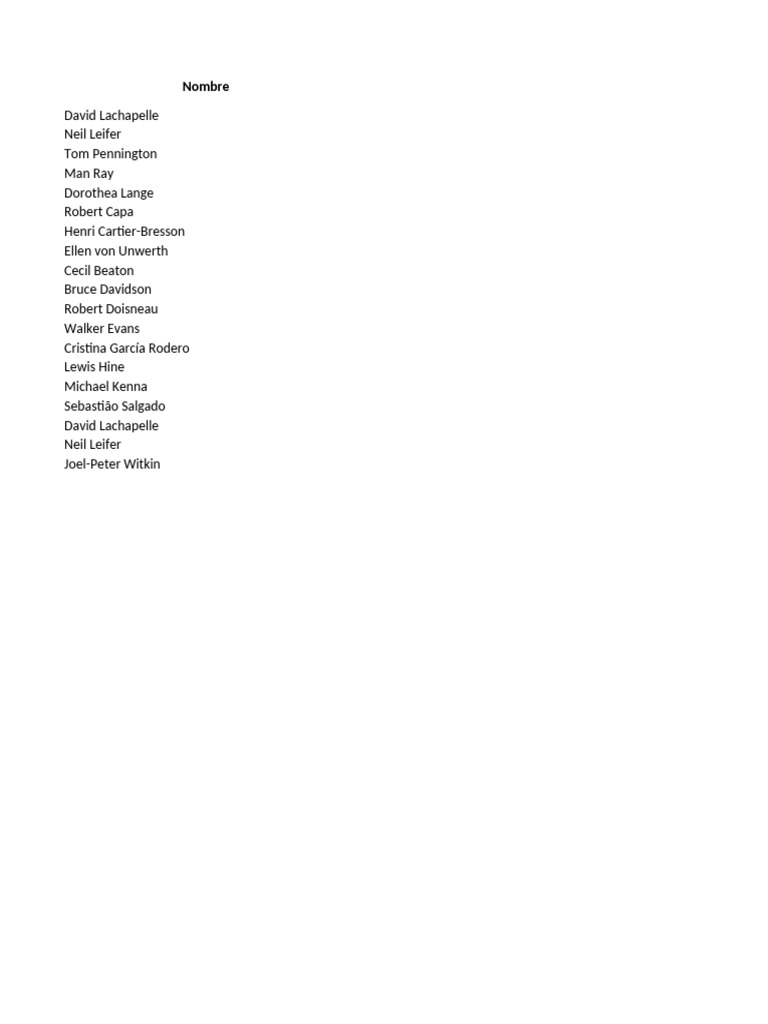 Famous Photographers and Their Styles | PDF