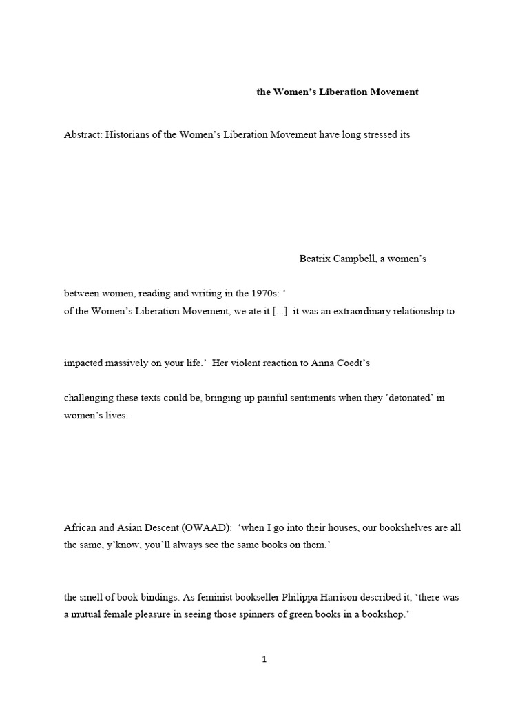 Feminist Bookshops and Women's Liberation | PDF | Feminism | Gender Studies