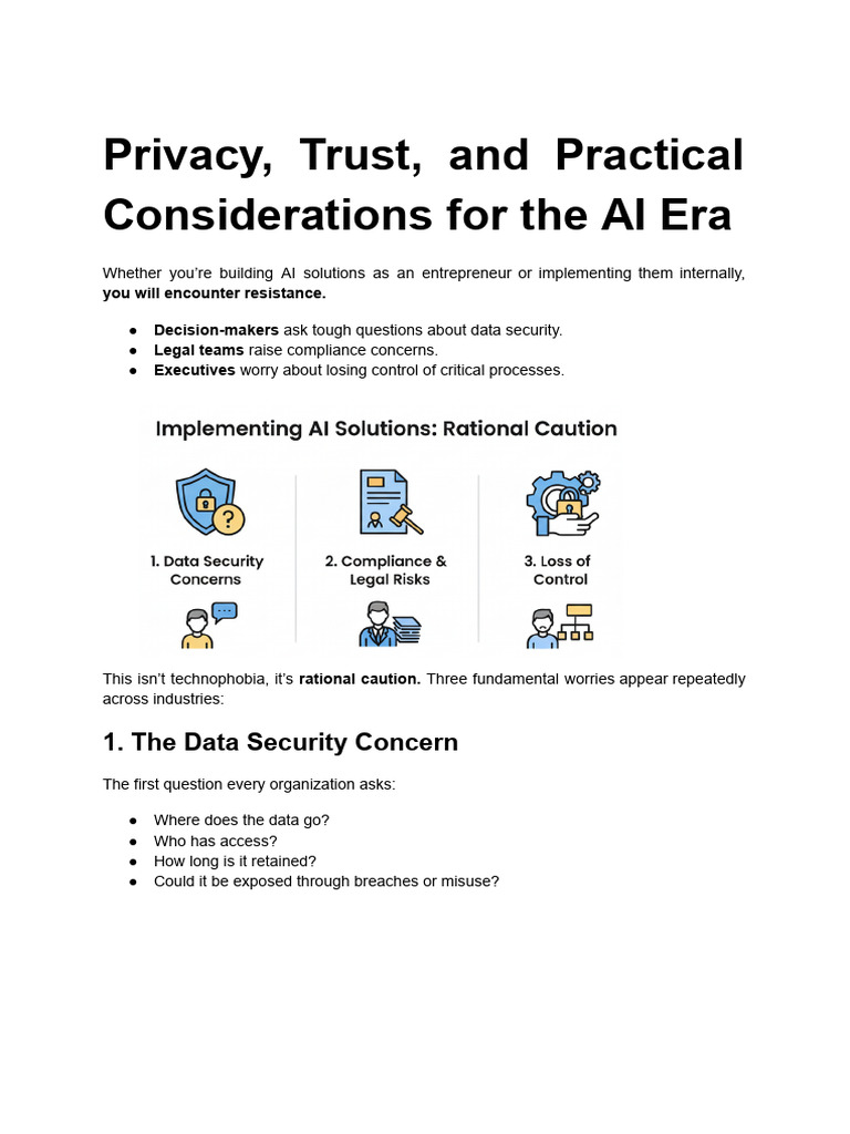 7. Privacy, Trust & Practical Considerations (1) | PDF | Regulatory ...