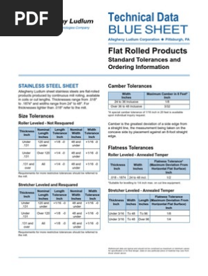 Astm A6 Flatness Tolerance