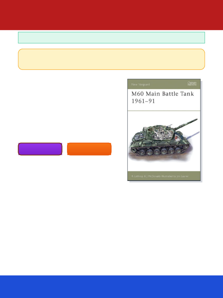 M60 Main Battle Tank 1960 91 Richard Lathrop ebook online-access ...