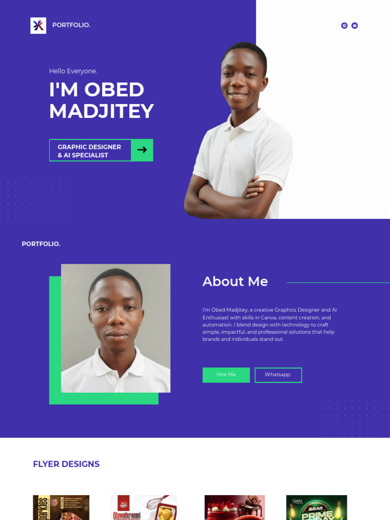 Green Modern Minimal Design - Graphic Design Online Portfolio ...