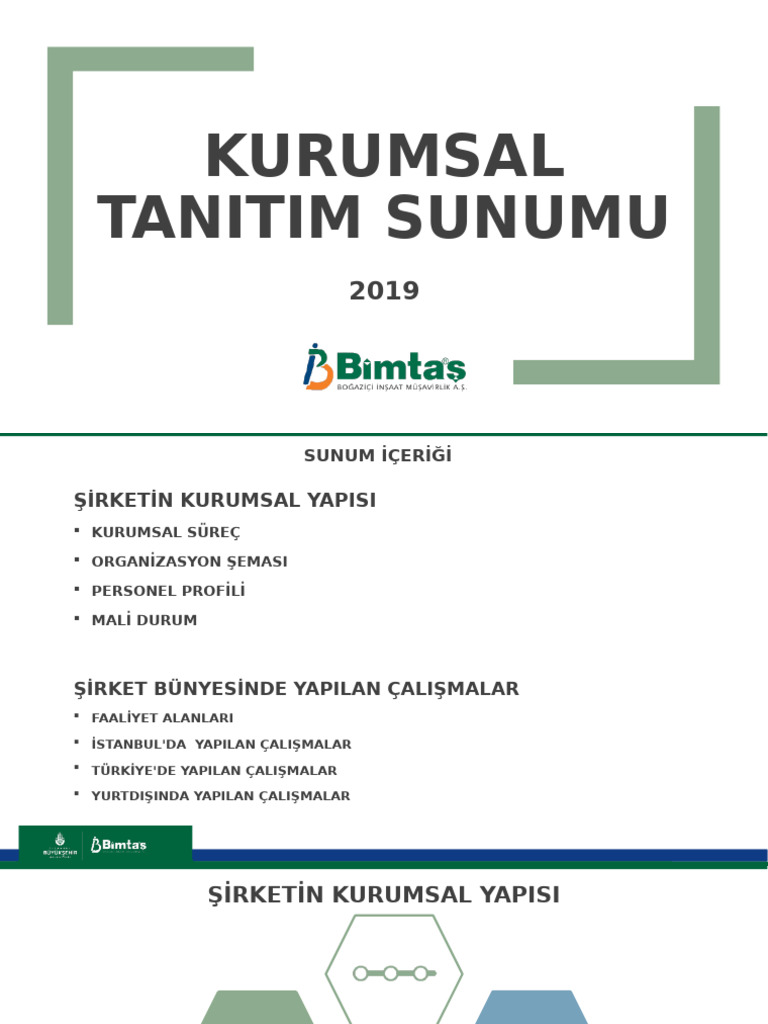 BİMTAŞ Başkanlık Sunumu | PDF