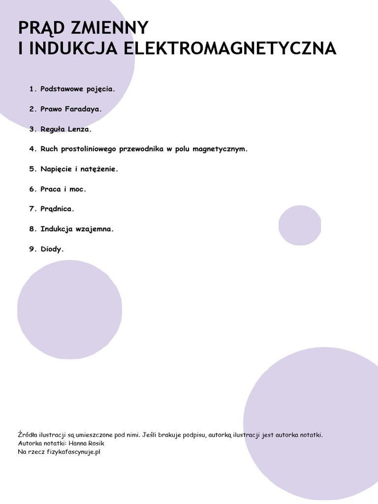 Notatki Indukcja Elektromagnetyczna | PDF