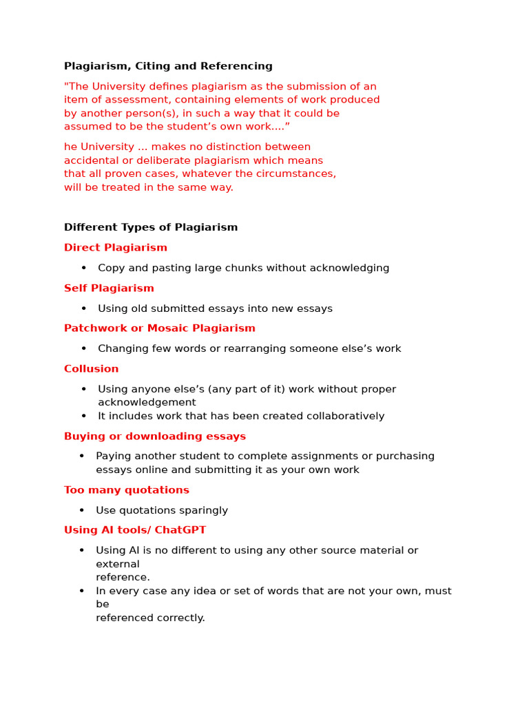 Plagiarism - Citing - Referencing - Week 2 | PDF | Plagiarism | Turnitin