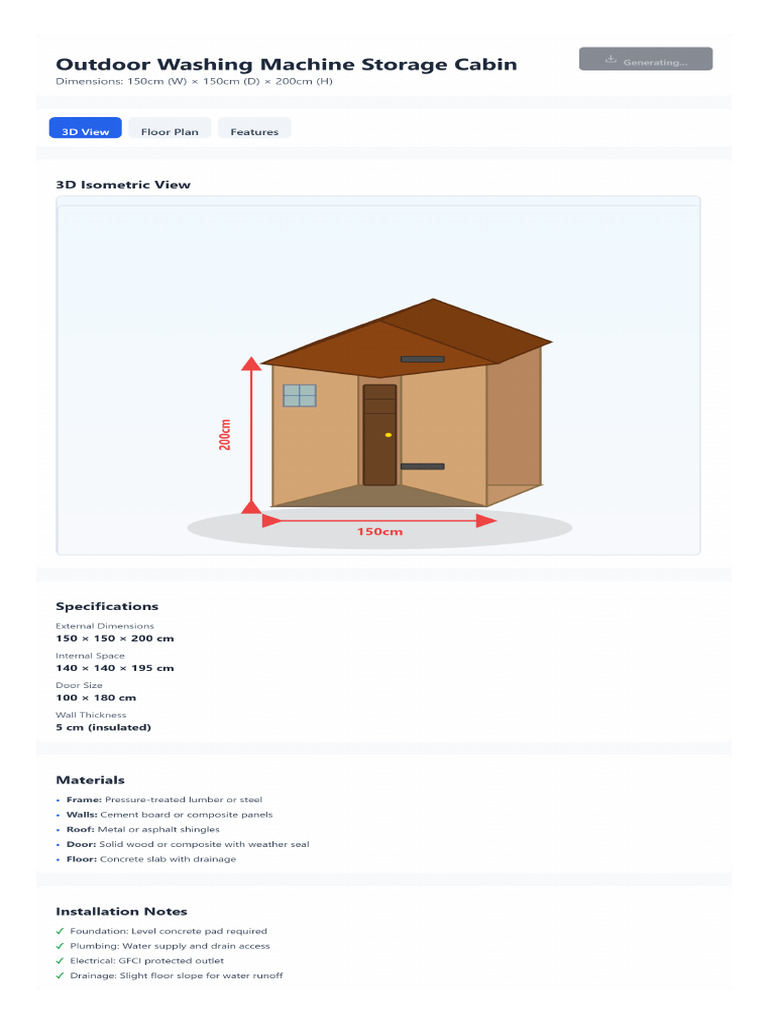 Washing Machine Cabin Design | PDF
