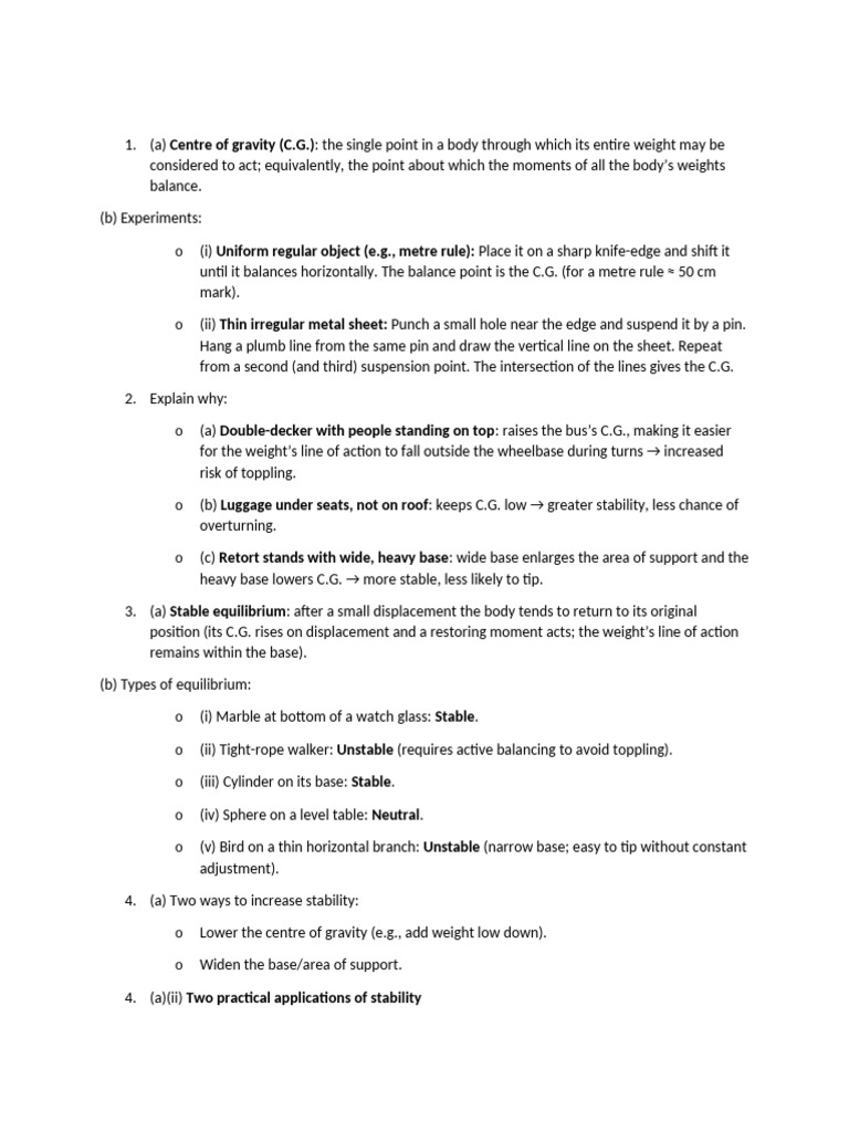 Equilibrium | PDF | Center Of Mass | Mechanical Engineering
