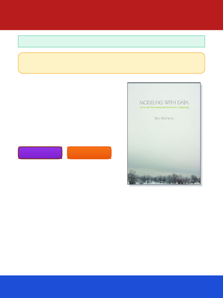 Modeling with Data Tools and Techniques for Scientific Computing Ben Klemens ebook formatted for ...