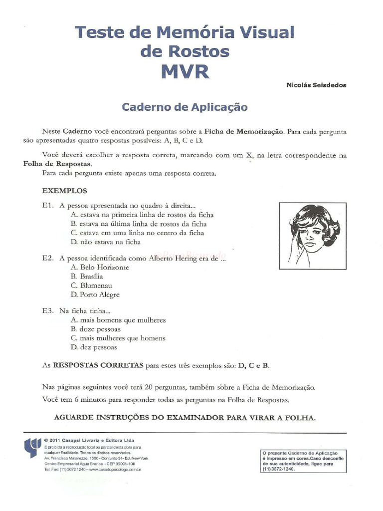 Memória Visual - MVR | PDF