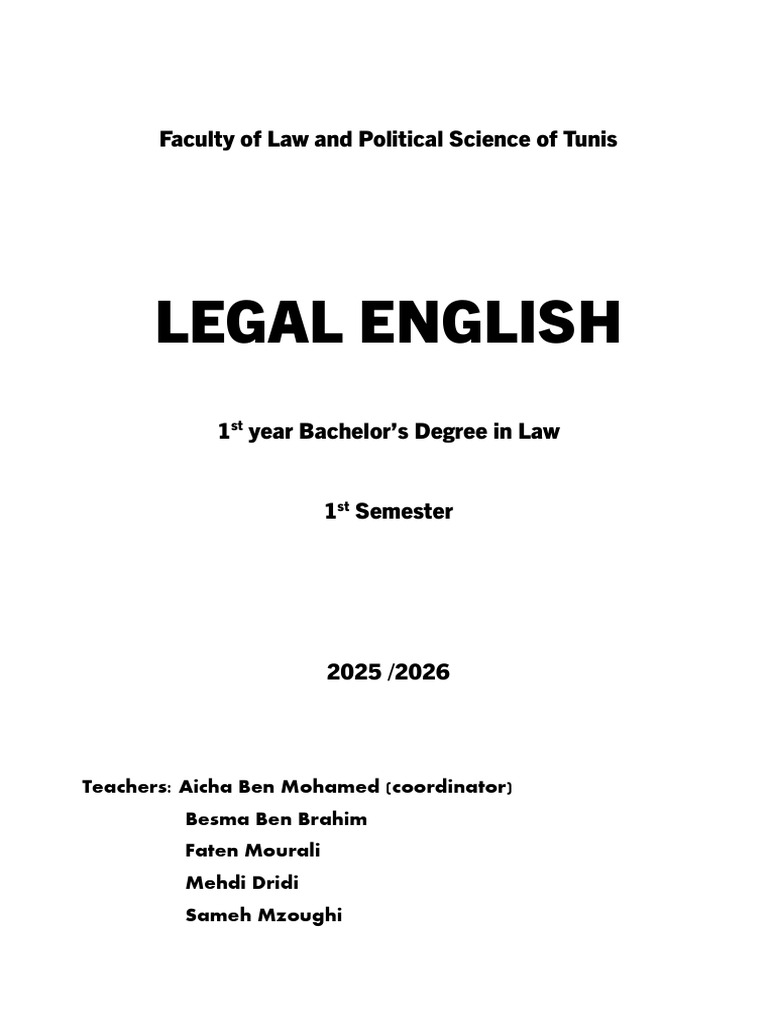 Legal English S1 | PDF | Precedent | Common Law