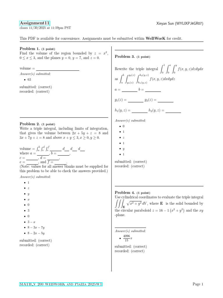 2025w1 v Math v 200 Webwork and Piazza 2.Wylixpj4gr07.Assignment11 ...