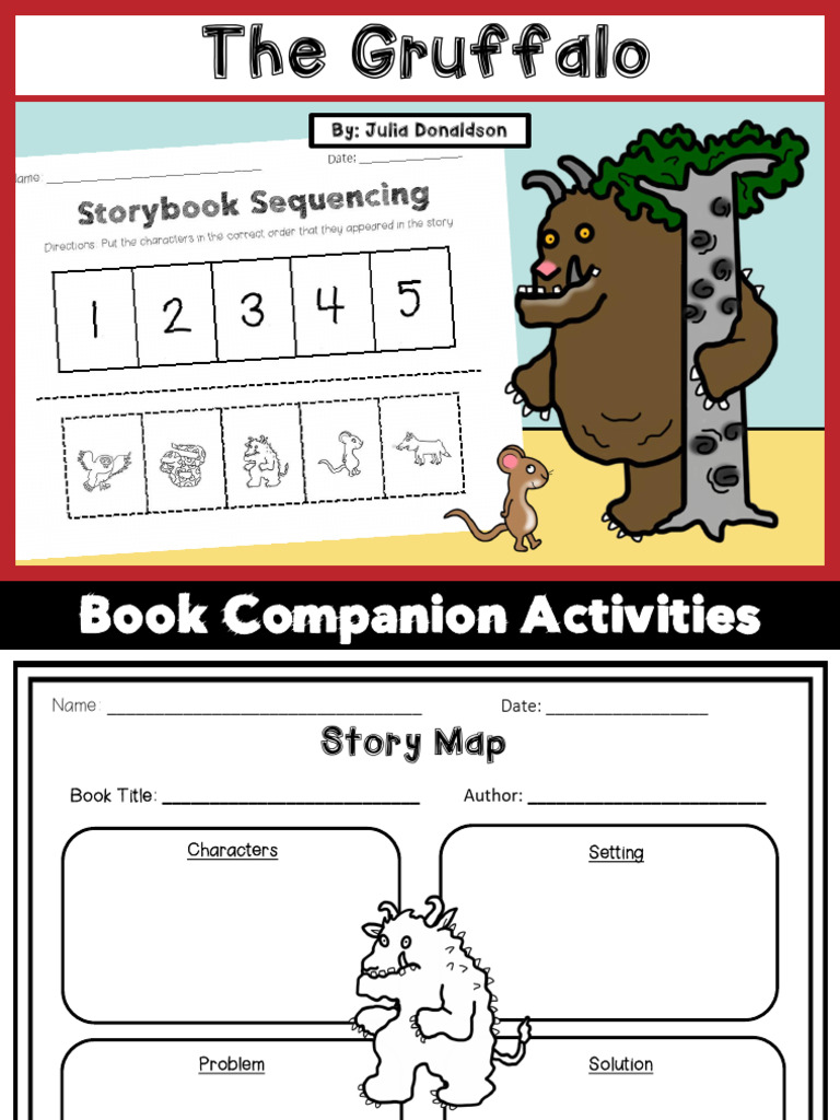 Book Companion Activities: By: Julia Donaldson | PDF