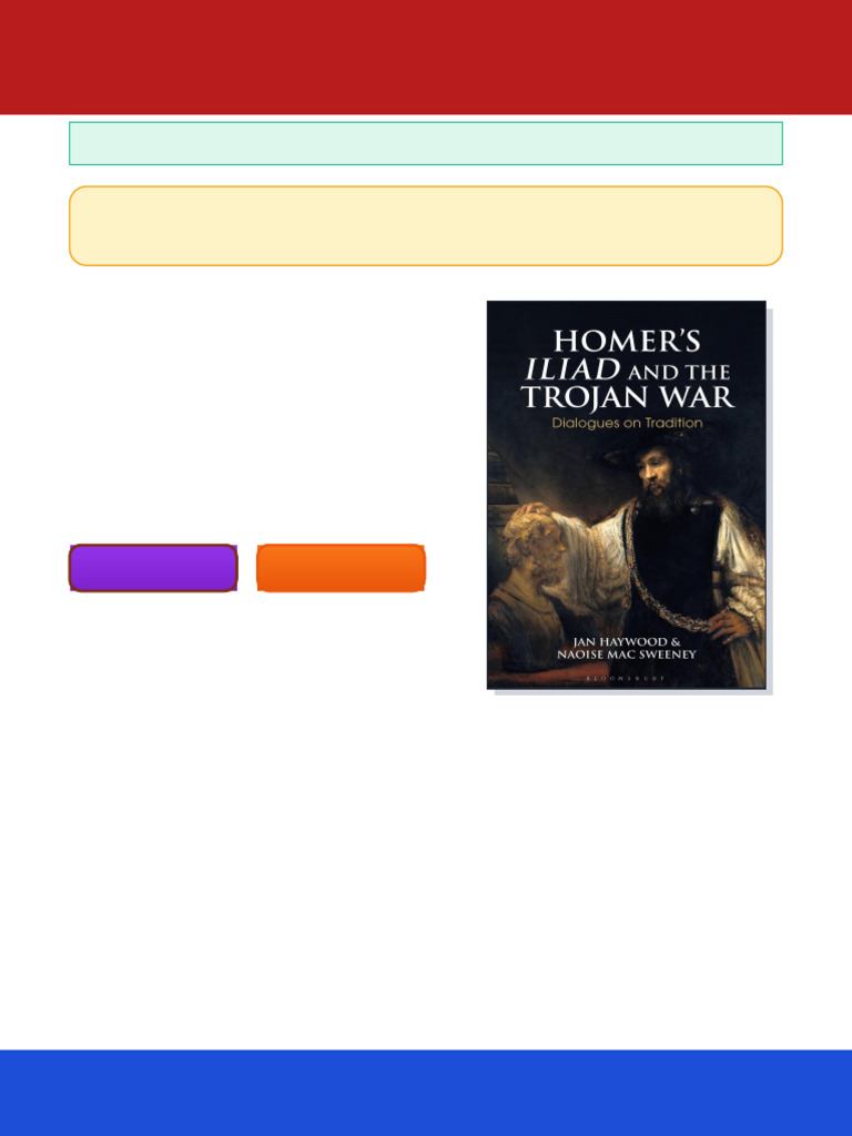 Homer S Iliad and The Trojan War 1st Edition Jan Haywood Ebook ...