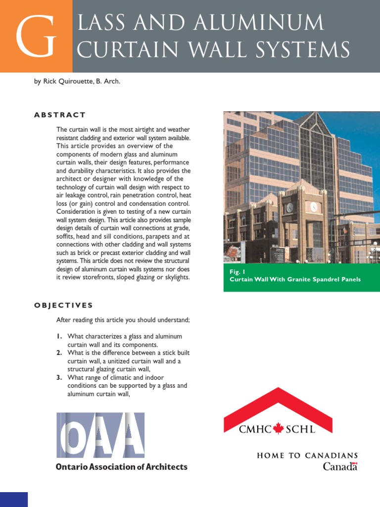 Glass Aluminum Curtain Wall Systems | PDF | Wall | Framing (Construction)