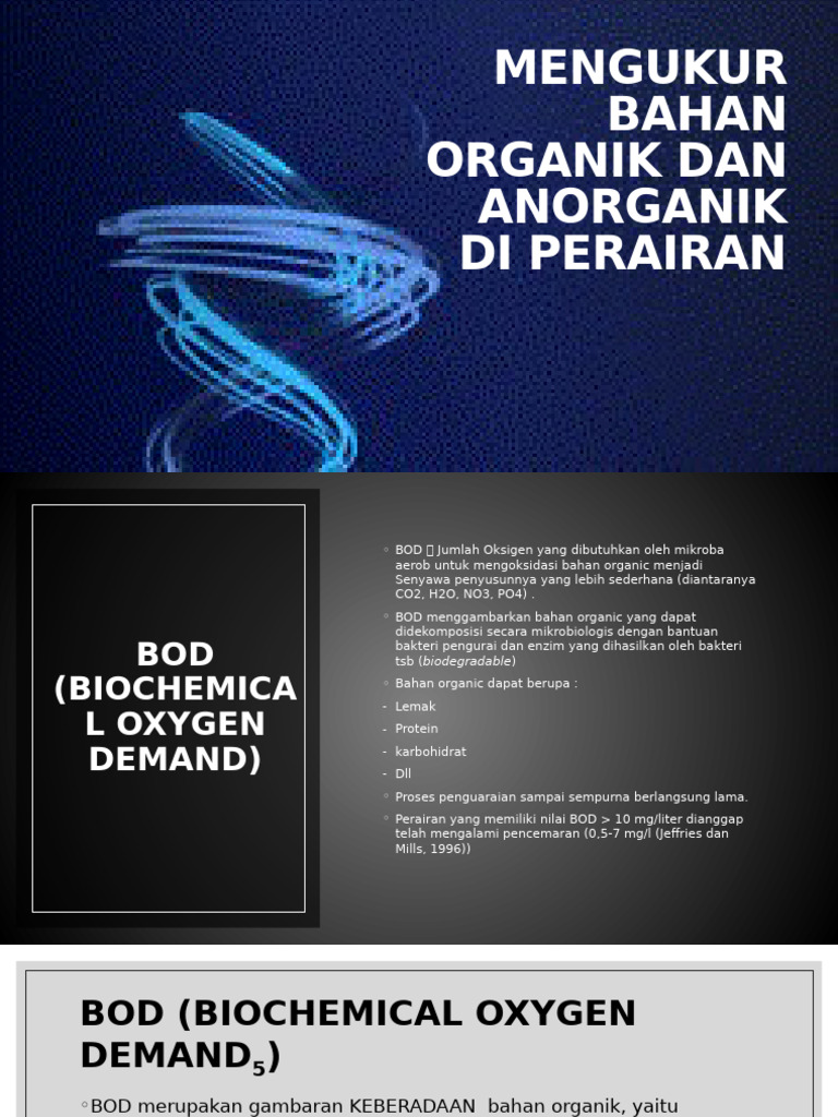 Pengukuran BOD dan COD dalam Perairan | PDF