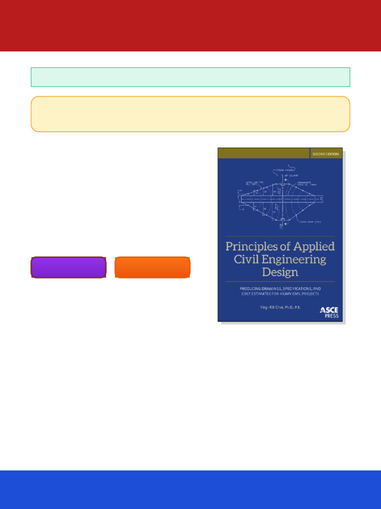Principles of Applied Civil Engineering Design Producing Drawings ...
