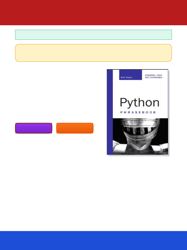 Python phrasebook essential code and commands 5. print Edition Dayley ...