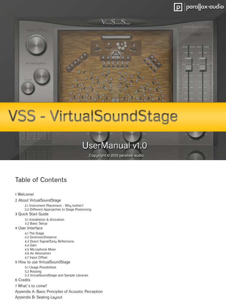 Virtual Sound Stage User Manual | PDF | Audio Engineering | Sound ...