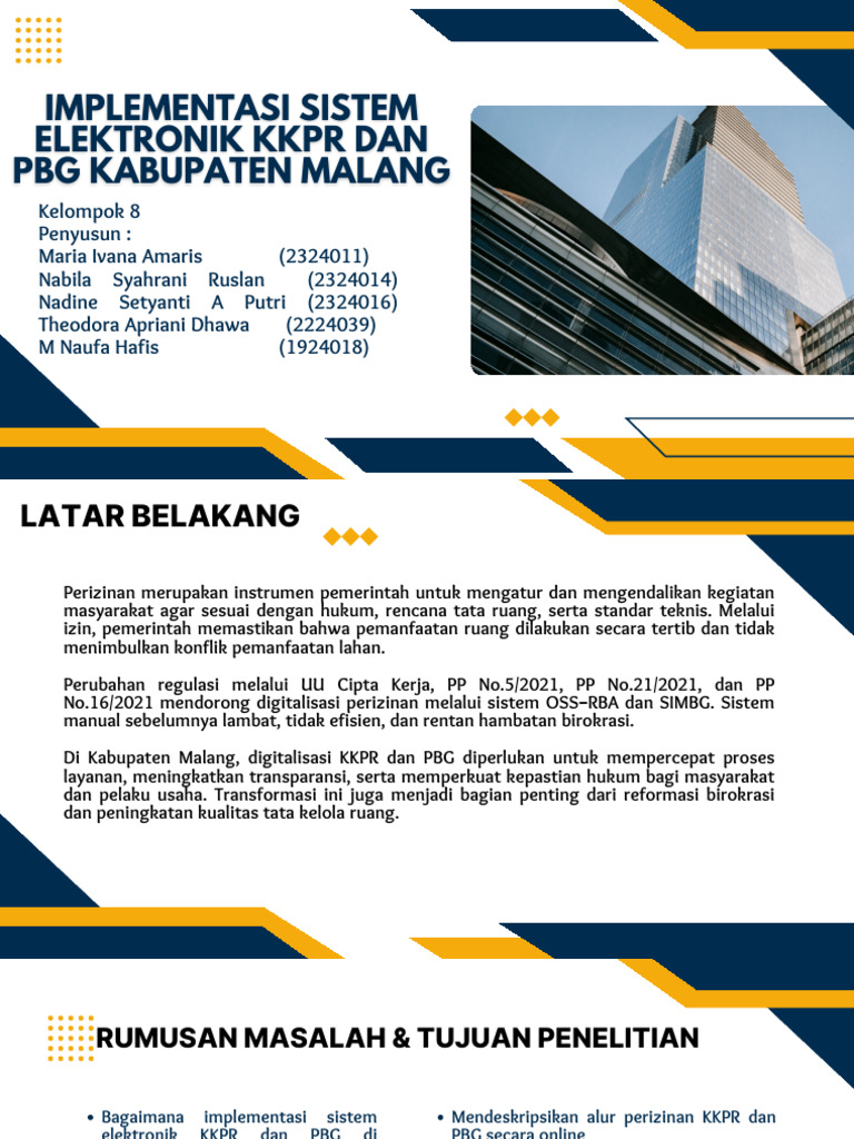 Digitalisasi Perizinan KKPR PBG Malang | PDF